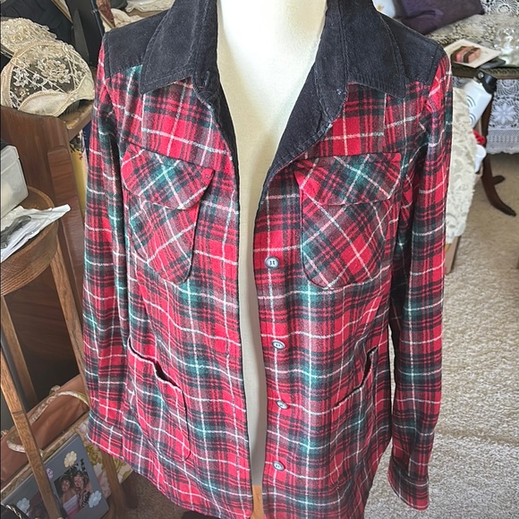 Pendleton | Tops | Pendleton 0 Virgin Wool Red And Black Plaid Buttonup ...